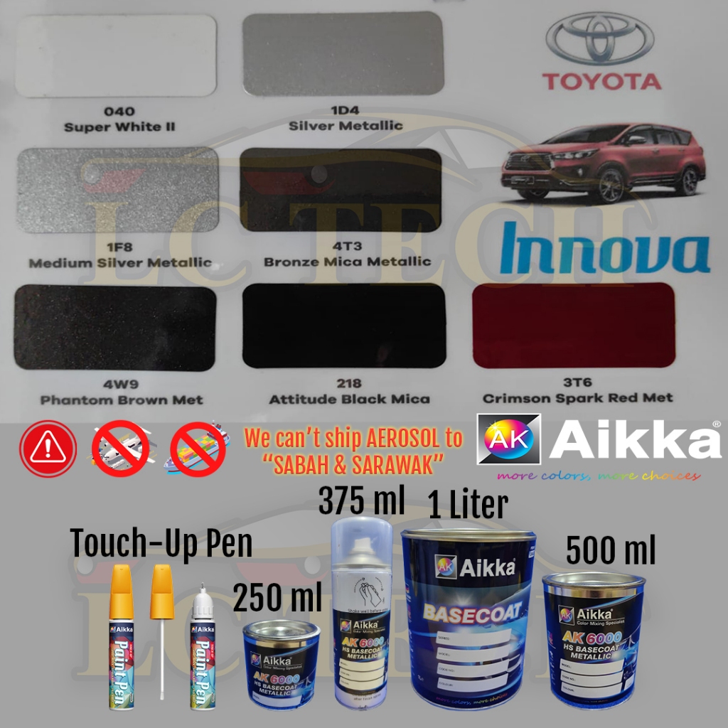 [TOYOTA INNOVA] AIKKA 2K PAINT | Shopee Malaysia