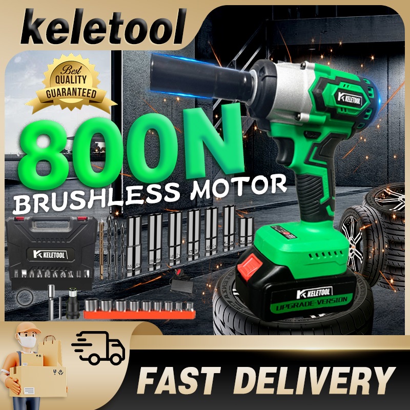 KELETOOL KE004 Impact Wrench 800N.M Torque Brushless Electric Impact ...