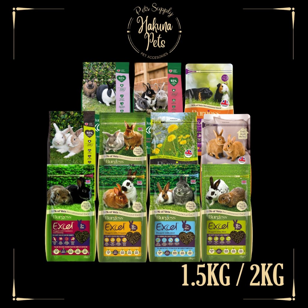 Burgess Excel Rabbit Food UK Import Premium Rabbit Nuggets 2kg bunny ...