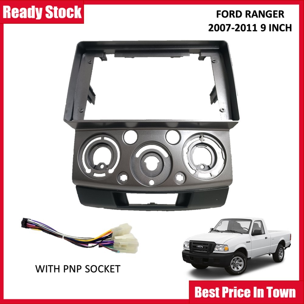Android Player Casing FORD RANGER 9'' 2007-2011-GREY (WIth PNP Socket ...
