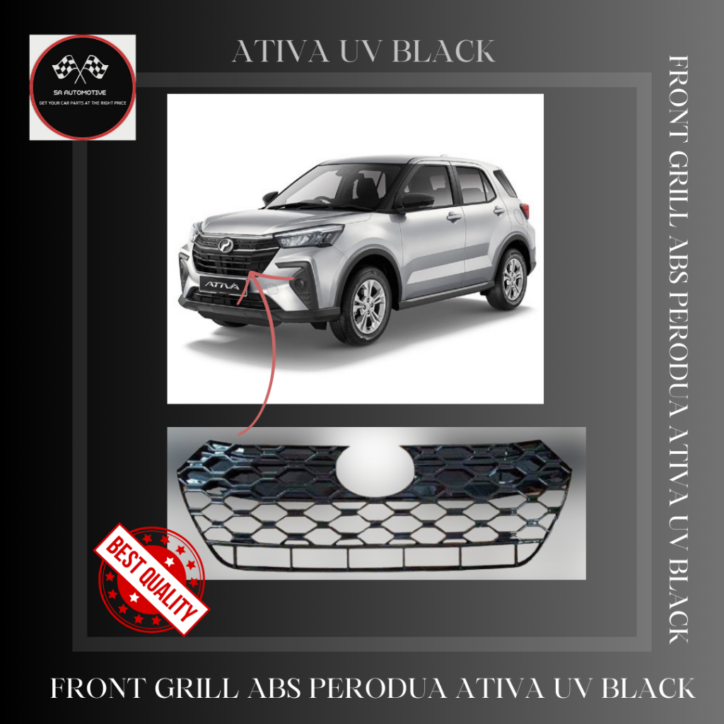 PERODUA ATIVA FRONT MC GRILL BLACK COLOUR ABS MATERIAL | Shopee Malaysia