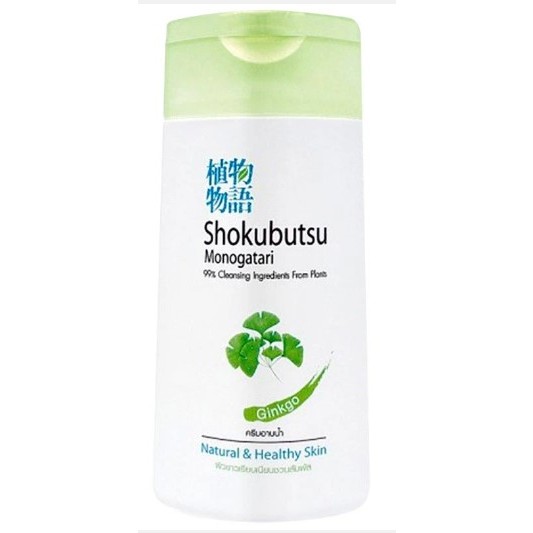 SHOKUBUTSU MONOGATARI SHOWER CREAM Ginkgo Light Green Color 100 ml ...