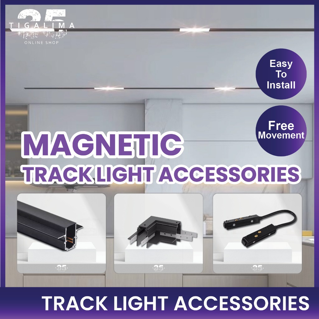 Magnetic Track Light Accessories 1M Magnetic Track Rail Recessed ...