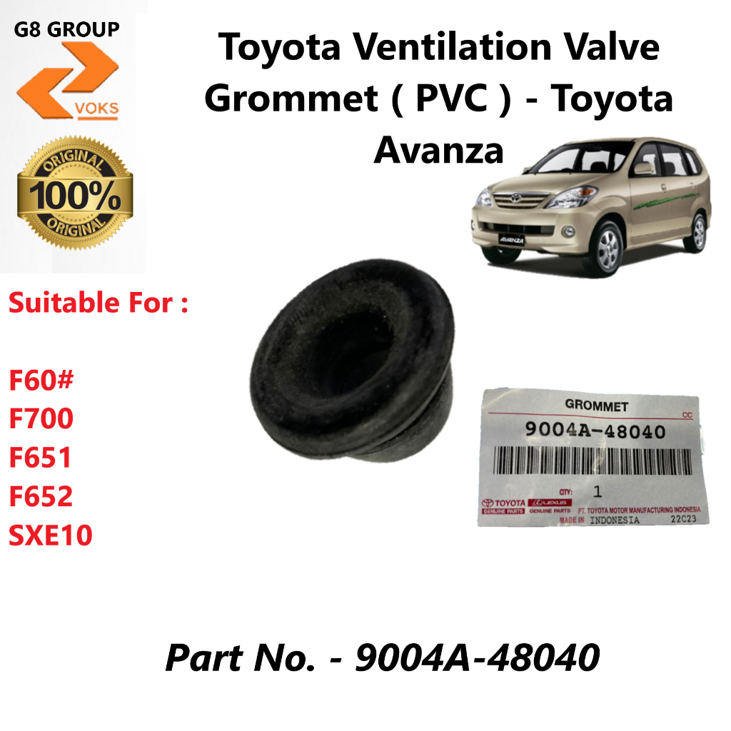 Toyota Ventilation Valve Grommet ( PVC ) - Toyota Avanza ( 9004A-48040 ...