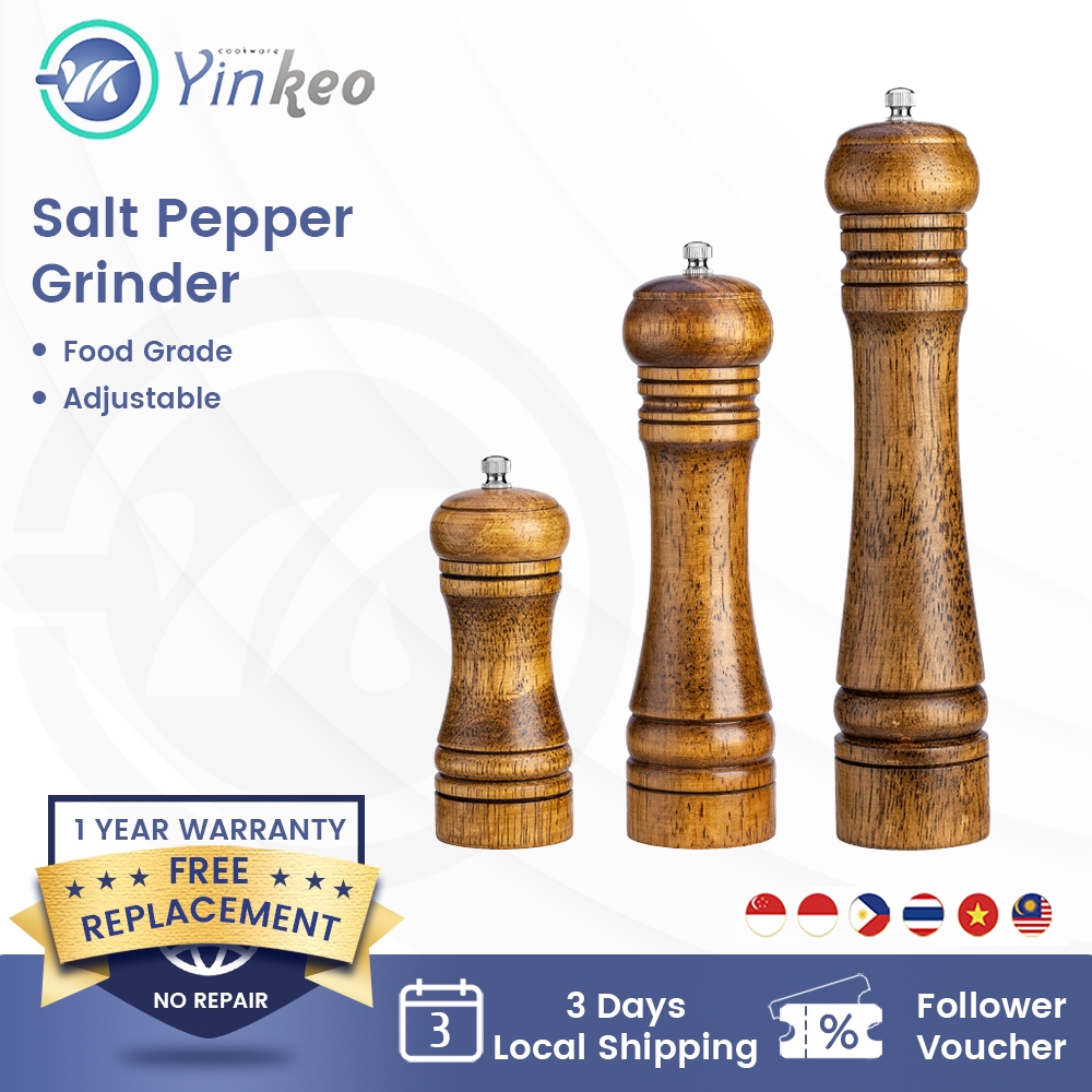 Yinkeo Salt Pepper Manual Grinder Black Pepper Grinder Pepper Mill ...