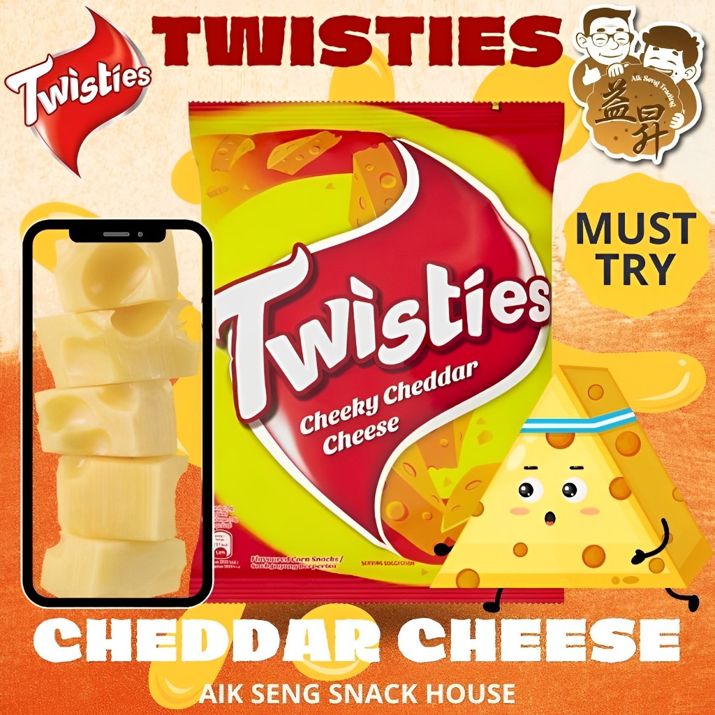 24 packs x 13gm - Twisties Corn Snacks [Cheeky Cheddar Cheese / BBQ ...