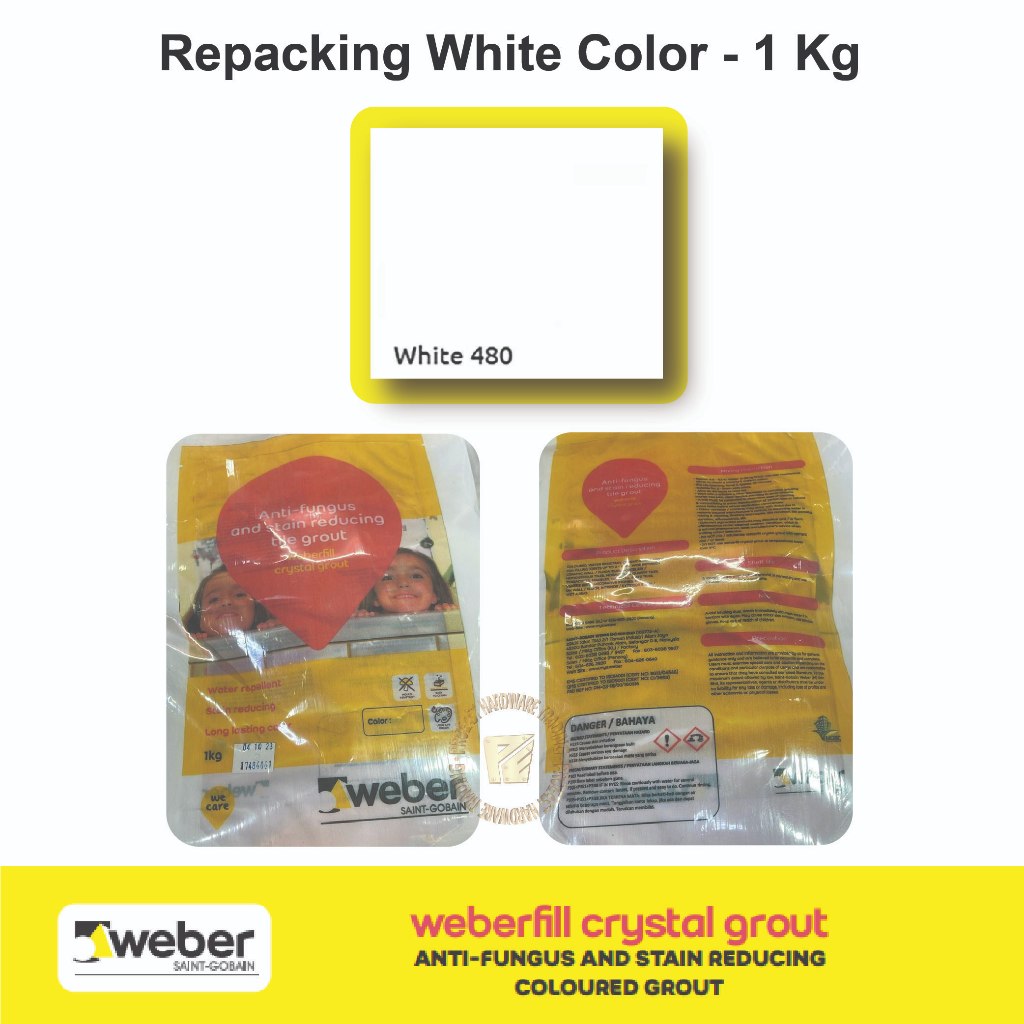 Weberfill Crystal Grout / Anti-Fungus / Stain Reducing / Coloured Grout ...