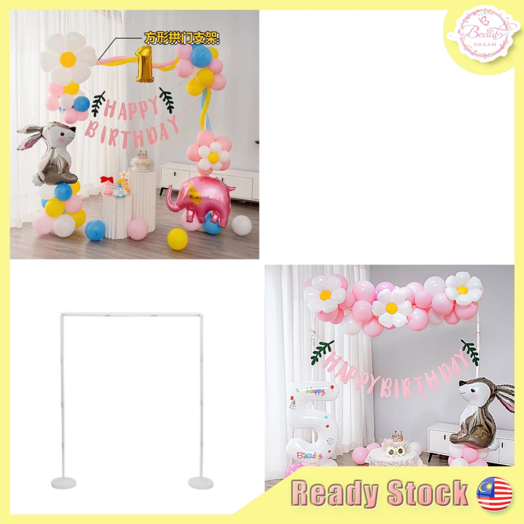 ⚡️Ready Stock⚡️DIY Balloon Arch Kit Square Arch Holder Stand Wedding ...
