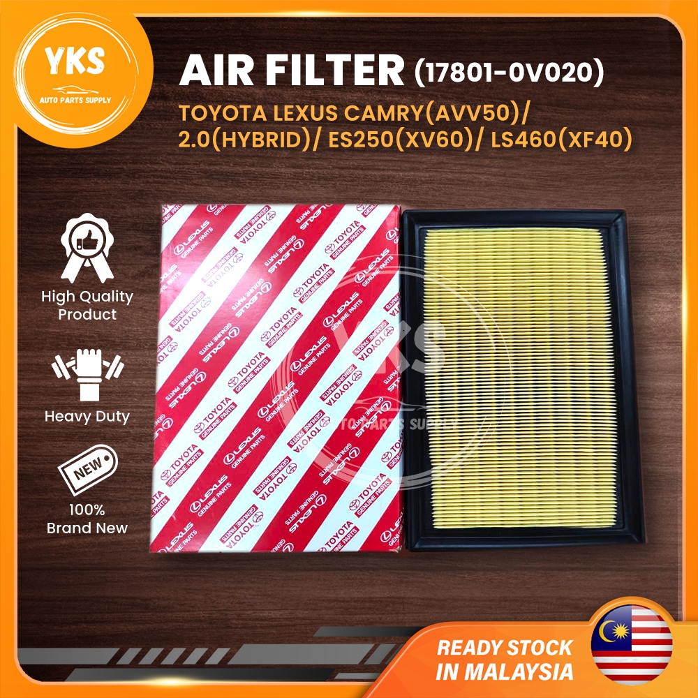 🔥 DENSO🔥(17801-0V020) TOYOTA CAMRY(AVV50) 2.0(HYBRID) / LEXUS ES250(XV60) LS460(XF40) AIR FILTE ...