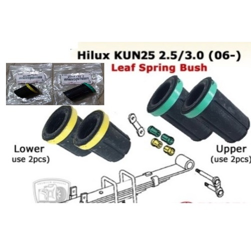 TOYOTA HILUX vigo revo KUN25 KUN26 GUN125 GUN126 LEAF SPRING BUSH ...