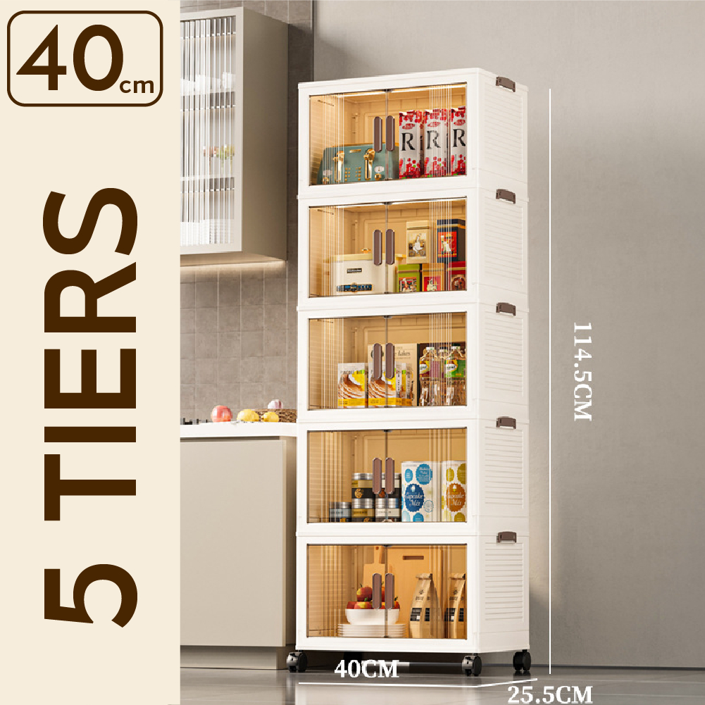 Storage Cabinet Organizer Multipurpose Moveable Stackable Folding ...