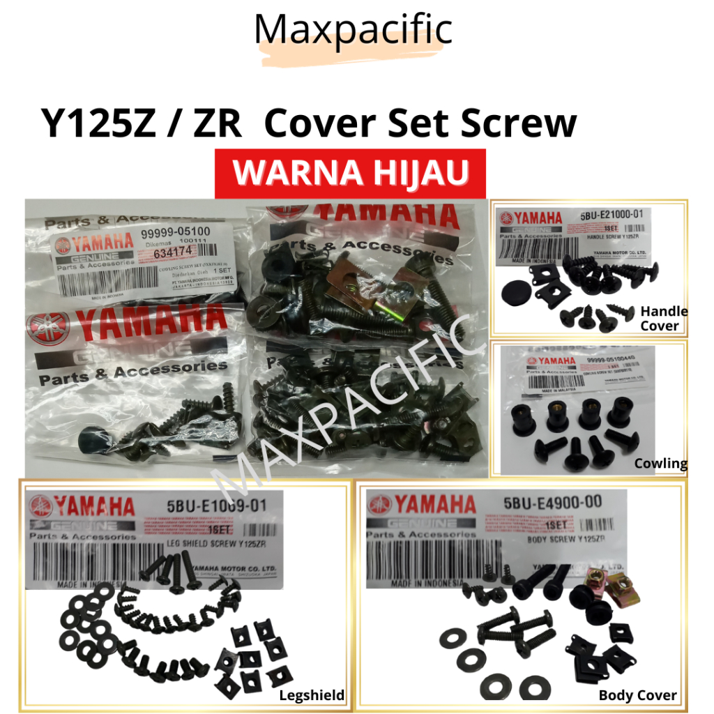 Yamaha Skru Cover Set 125zr (Full Set) Screw Body Y125Z Y125ZR 125 125z ...