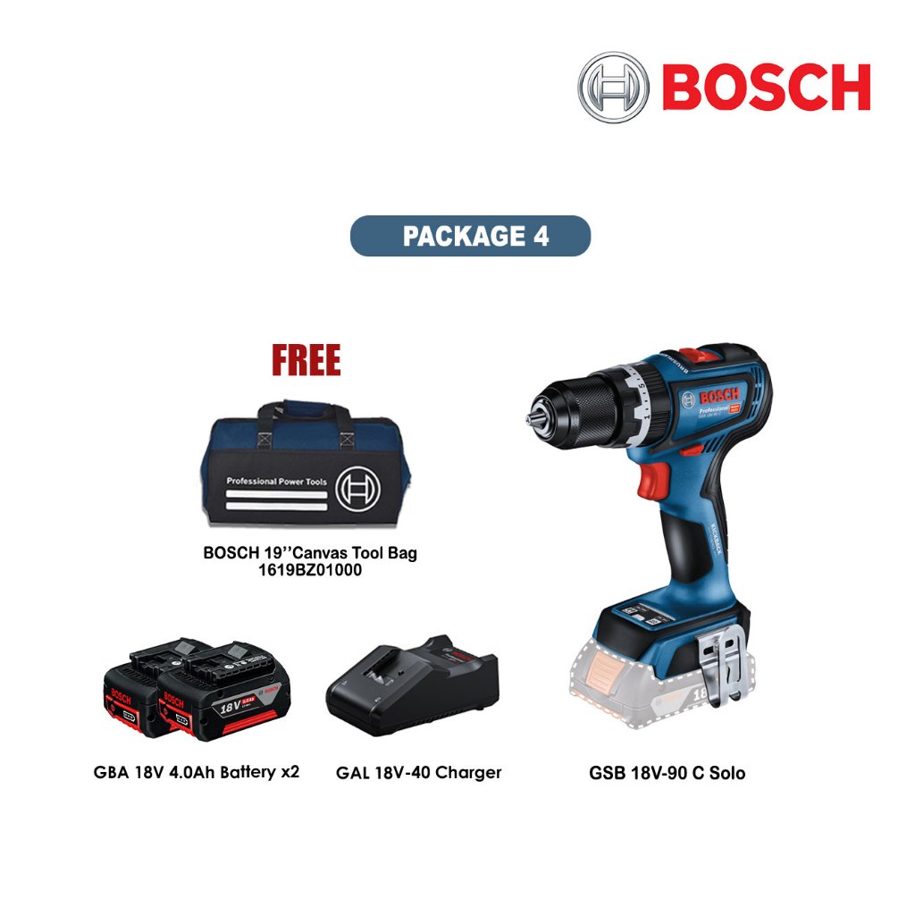 BOSCH GSB18V-90C Cordless Impact Drill Combi Heavy Duty Brushless Motor GSB 18V-90 GSB 18V-90 C ...