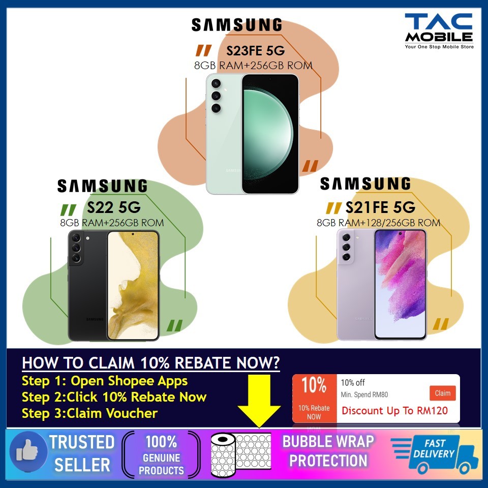SAMSUNG GALAXY S23FE 8+256GB/S22 ULTRA 5G/SAMSUNG GALAXY S22 5G/SAMSUNG S21FE 5G 100% ORIGINAL ...