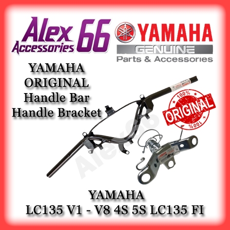 YAMAHA LC135 V1 to V8 4S 5S LC135 FI 100% ORIGINAL HLY HANDLE BAR HANDLE BRACKET STEERING STEEL ...