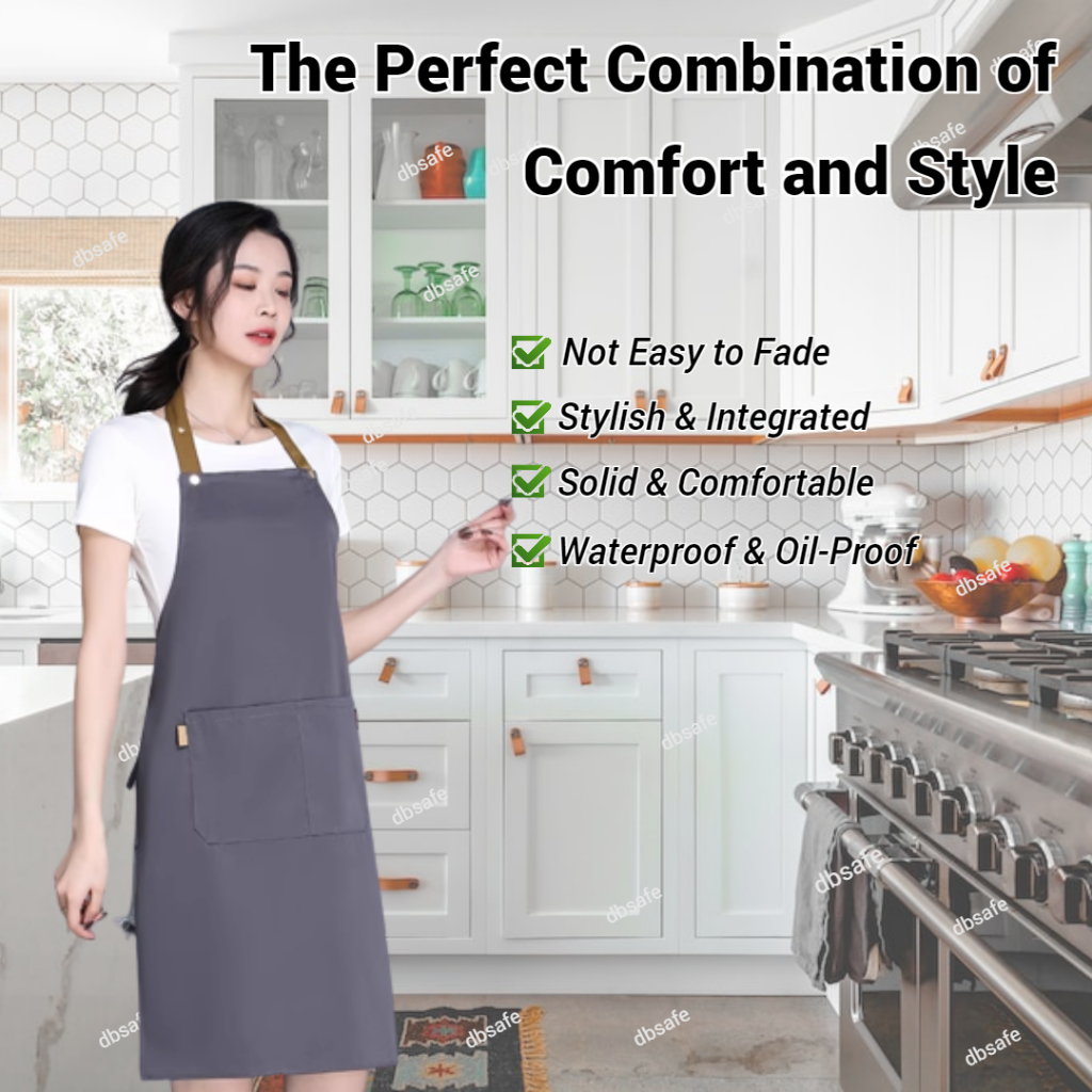 Waterproof apron Adjustable hang neck / apron coffee shop fashion ...