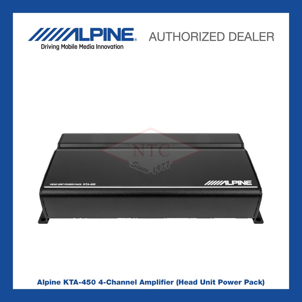 ALPINE Car Audio KTA-450 4-Channel Amplifier (Head Unit Power Pack ...
