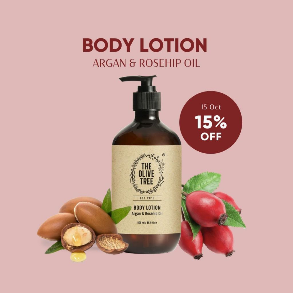The Olive Tree Argan & Rosehip Oil Body Lotion (500ml) | Shopee Malaysia