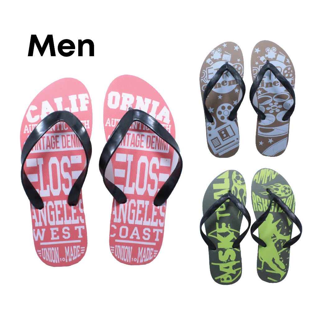 EVA Printed Lelaki / Men Selipar (Random Design & Warna) | Shopee Malaysia