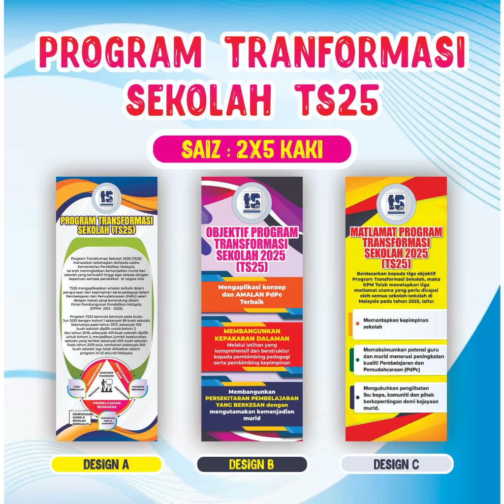 TRANFORMASI SEKOLAH TS25 (BUNTING/BANNER) 1 HARI SHIPOUT!! | Shopee ...