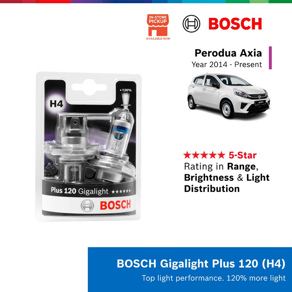 Bosch Plus 120 Gigalight H4 Headlight Bulb for Perodua Axia ...