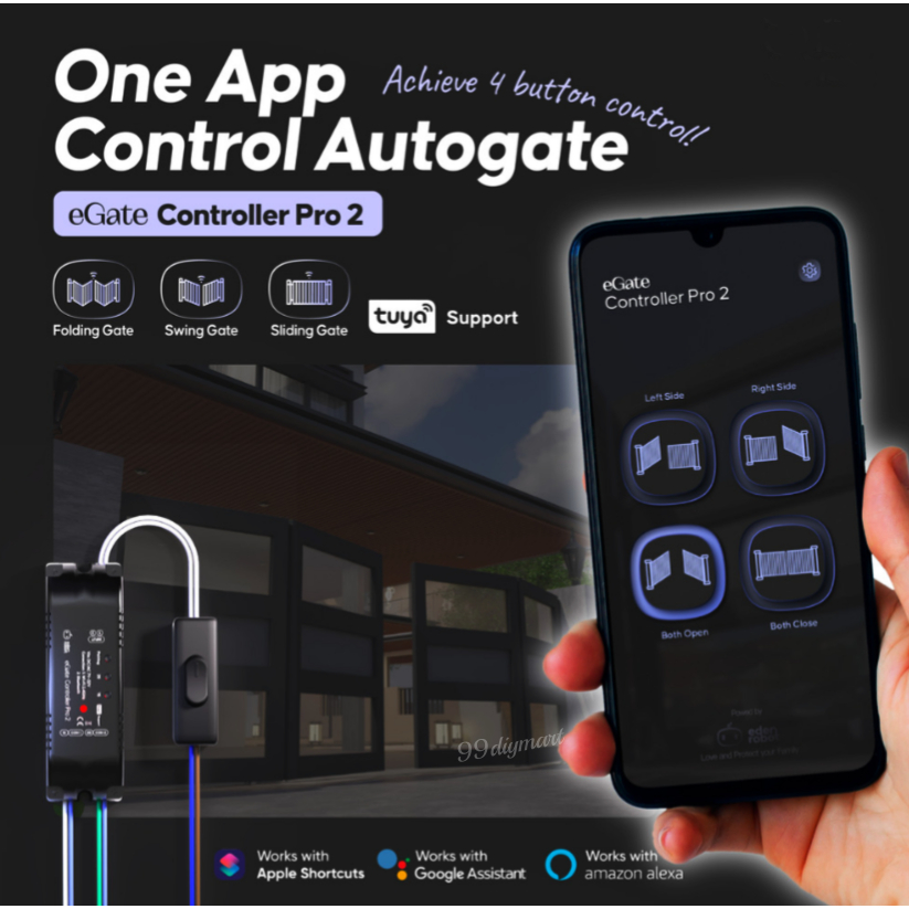 Pengawal Autogate Pintar WiFi Smart Life Tuya eGate Pro | Smart WiFi ...