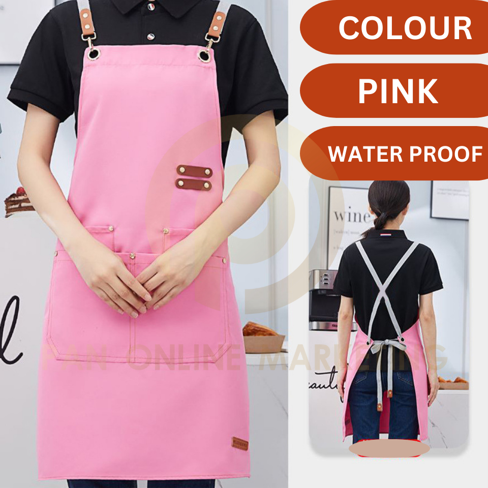 Cross Over H-Type Apron Waterproof Anti Oil Unisex kitchen Appron Chef ...