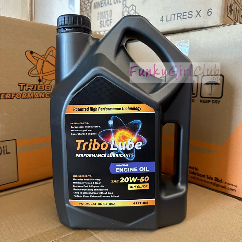 4L Tribo Lube Engine Oil 20W50 For Engine Water Pump / Petrol Engine ...