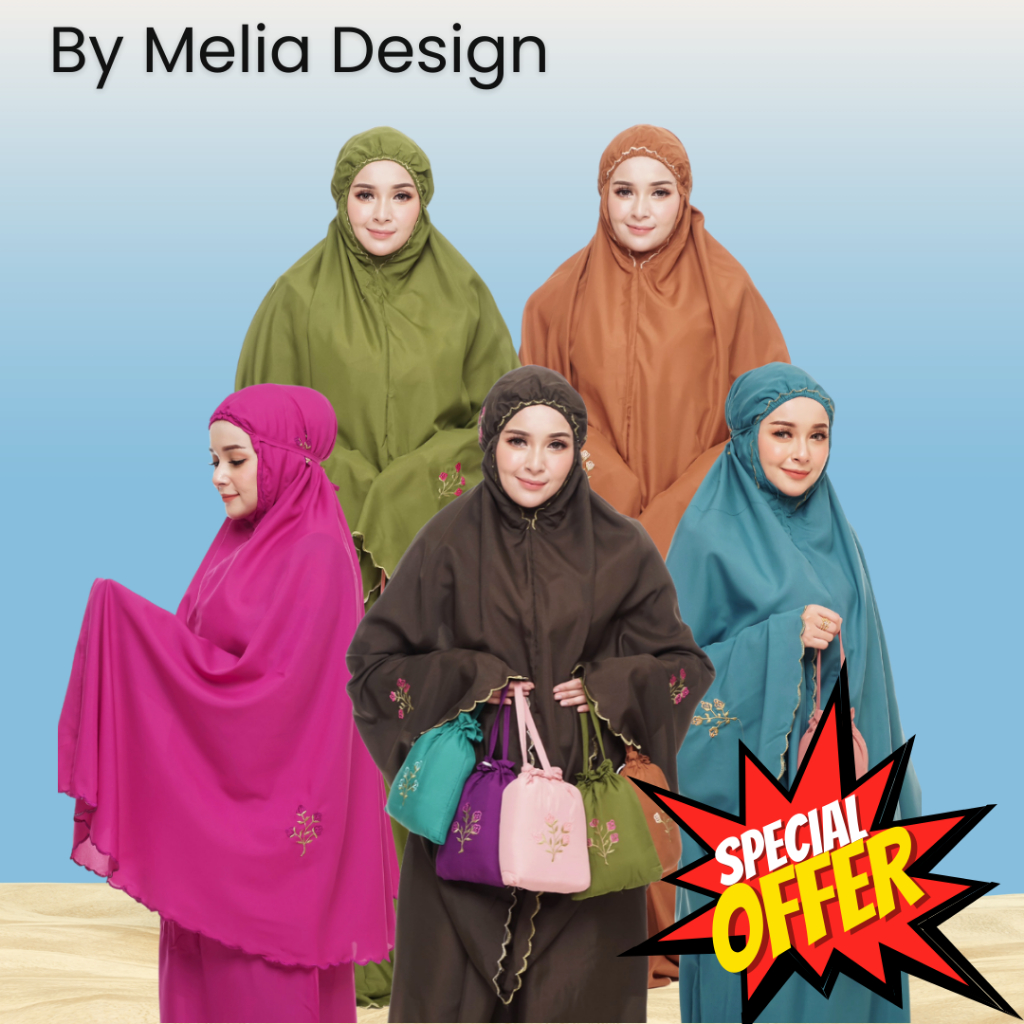Melia Design Telekung Travel Viral Murah Mudah Ringan cotton Senang ...