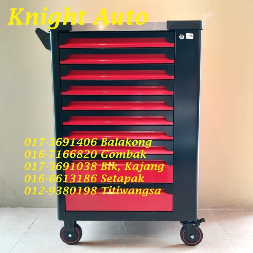 KGT Heavy Duty 10 Drawer tools box X-710 (Top stainless steel ) Trolley ...