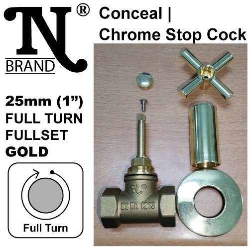 StopCock Stop Cock 1/2", 3/4", 1" /Cross Handle [GOLD/ Matte Black ...
