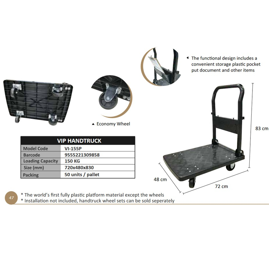 Rayaco 150/300/500kg Heavy Duty Industrial Hand Truck/trolley Foldable ...