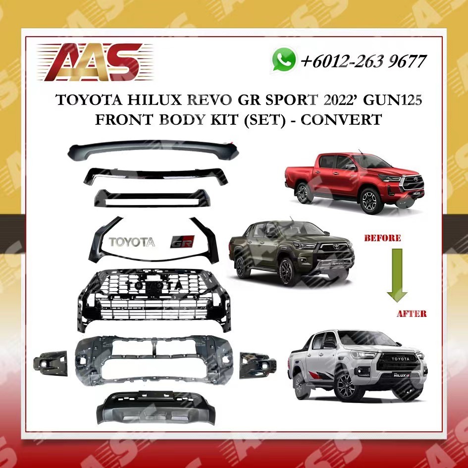 TOYOTA HILUX REVO GR SPORT 2022’ GUN125 FRONT BODY KIT (SET) - CONVERT ...