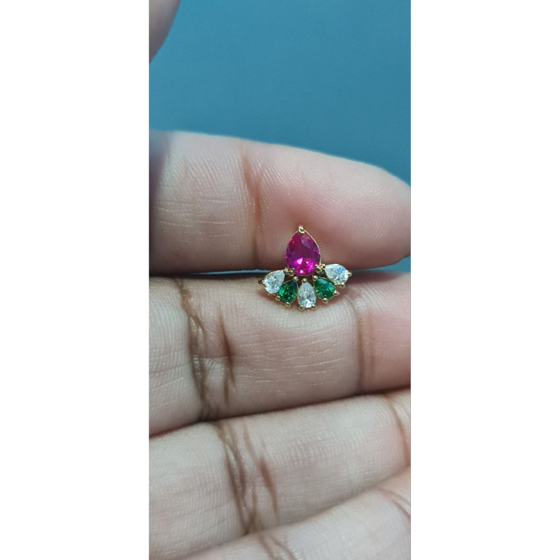 Gold Mukuthi Oil Lamp Design | Shopee Malaysia