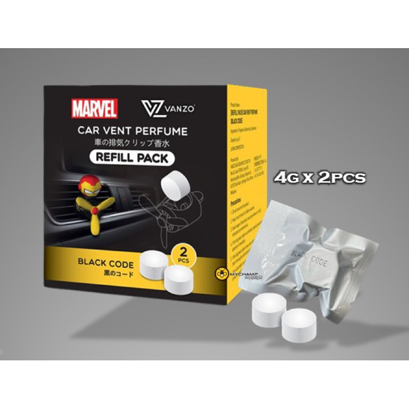 [Refill Pack] VANZO Marvel Series Car Vent Perfume 4g | Shopee Malaysia