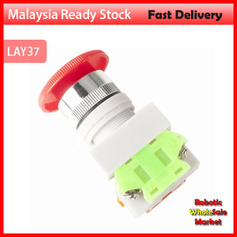Emergency Stop Mushroom Head Push Button Switch LAY37 440V/10A (1open ...