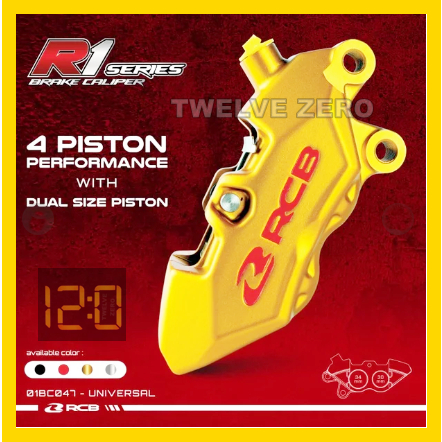 RCB R1 FRONT CALIPER 4 POT ( TANPA P4 BRACKET ) UNIVERSAL 100% ORIGINAL ...