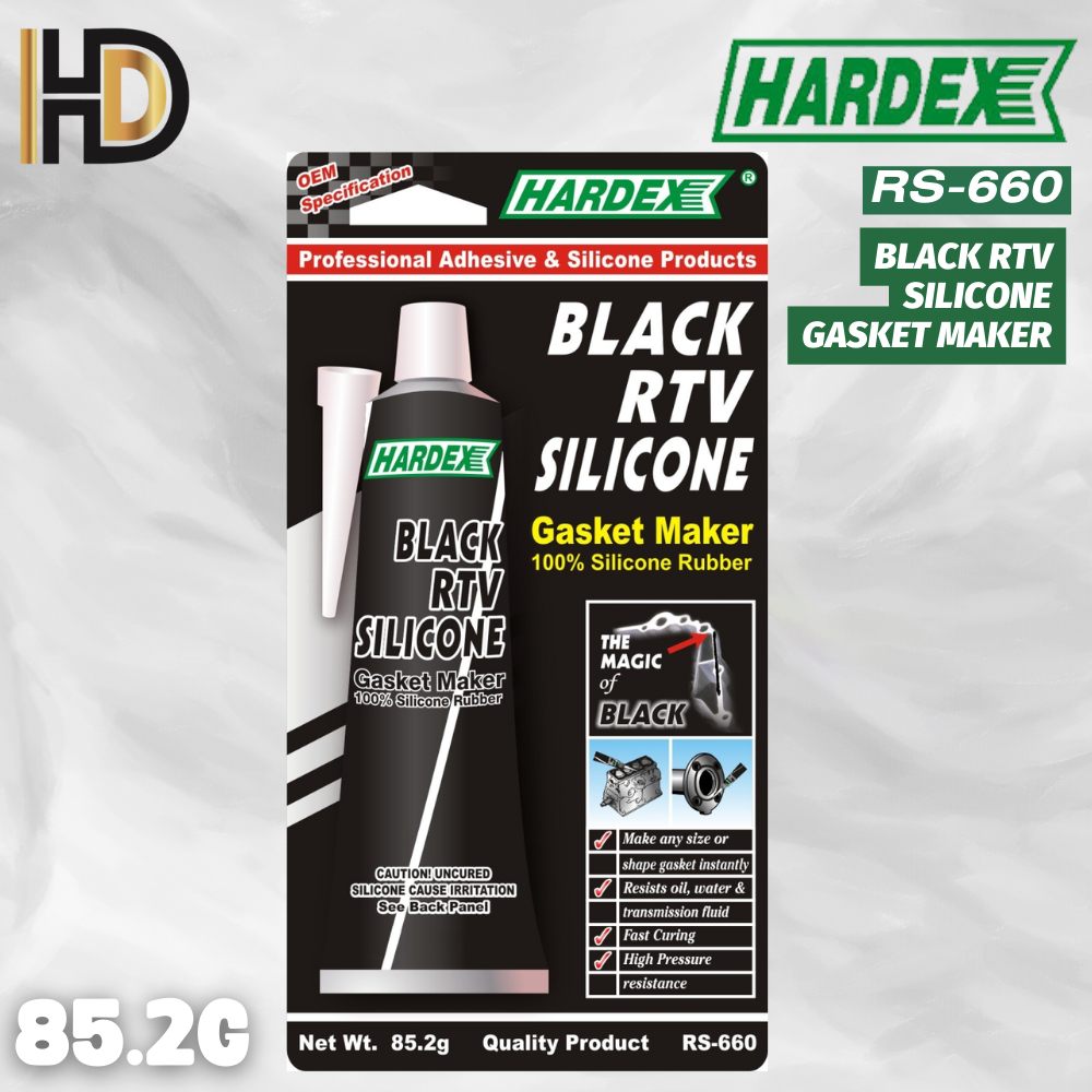 HARDEX Black RTV Silicone Gasket Maker - (85.2g) RS-660 | Shopee Malaysia