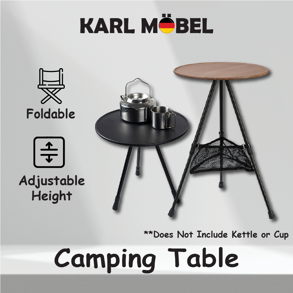 Outdoor Camping Table Round Adjustable Height Camping Small Round Table ...