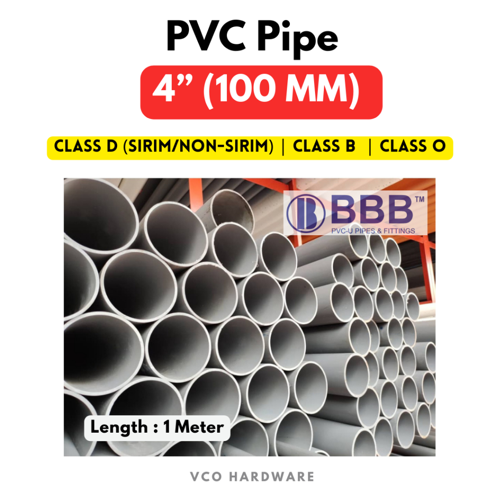 [ 4" x 1 Meter ] 100 MM PVC Pipe/ Grey Pipe / Paip Kelabu/ Paip Air / PREORDER | Shopee Malaysia