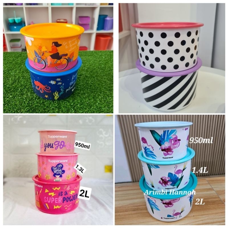 Tupperware Loose Canister One Touch 600ml / 650ml / 930ml / 1.4L | Shopee Malaysia