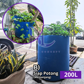 Tong Drum Plastik / Tong Air / Blue Drum Plastic / Bekas Tong Biru ...