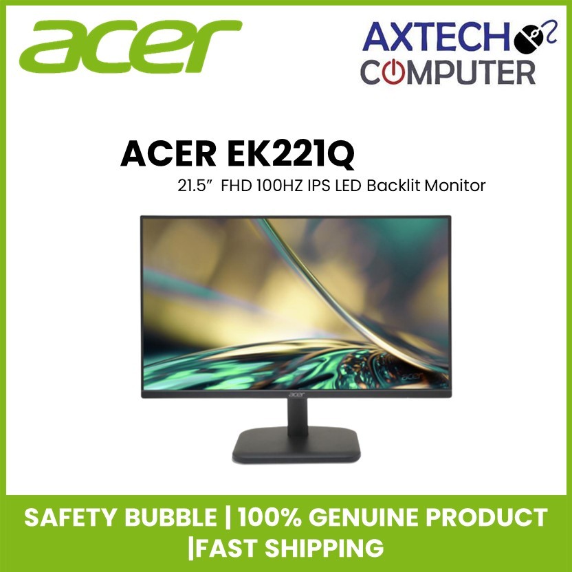 Acer EK221Q H 21.5" FHD 100Hz FreeSync Monitor ( HDMI, VGA, 3 Yrs Wrty ...