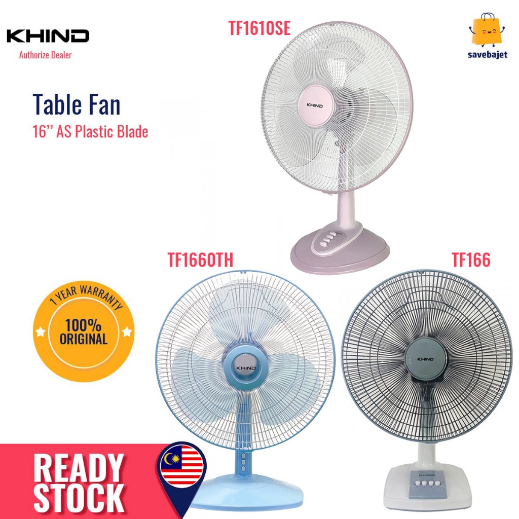KHIND Kipas Meja - Table Fan (16") TF-166 TF1660TH TF1610SE | Shopee ...