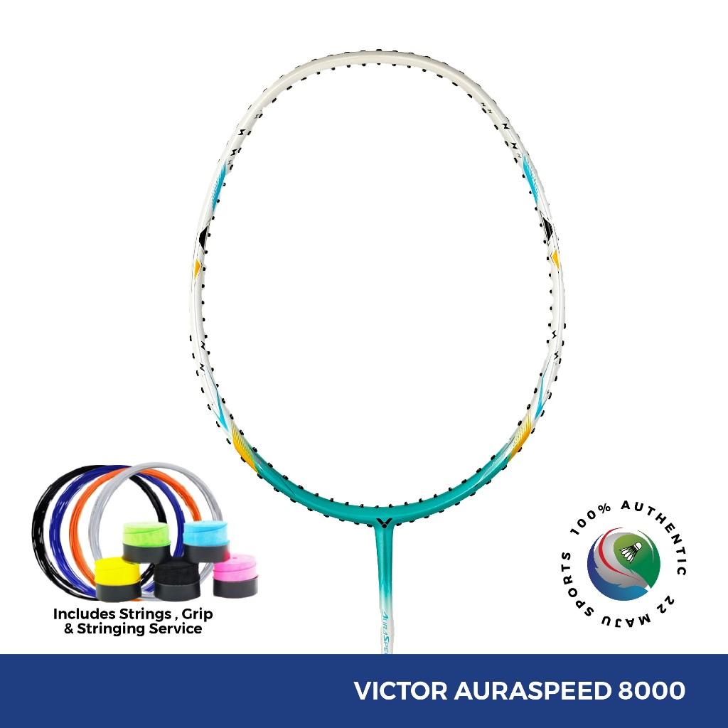 VICTOR Auraspeed 8000 4U / 5U Badminton Racket ARS-8000 R Freecore ...