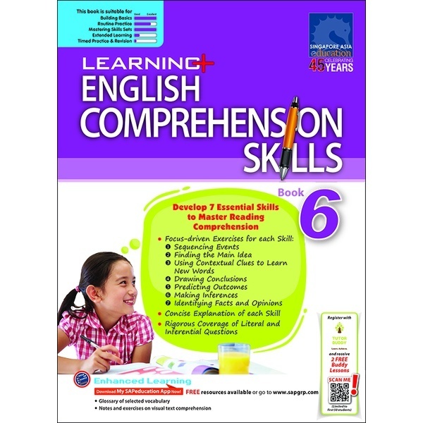 Learning+ English Comprehension Skills Book 1 - 6 | Skill-based ...