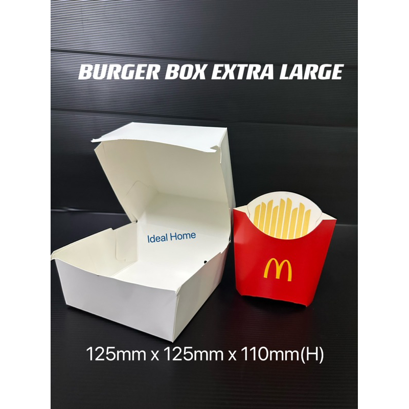 Extra Large Paper Burger Box / Biodegradable Burger Box/Paper Burger ...