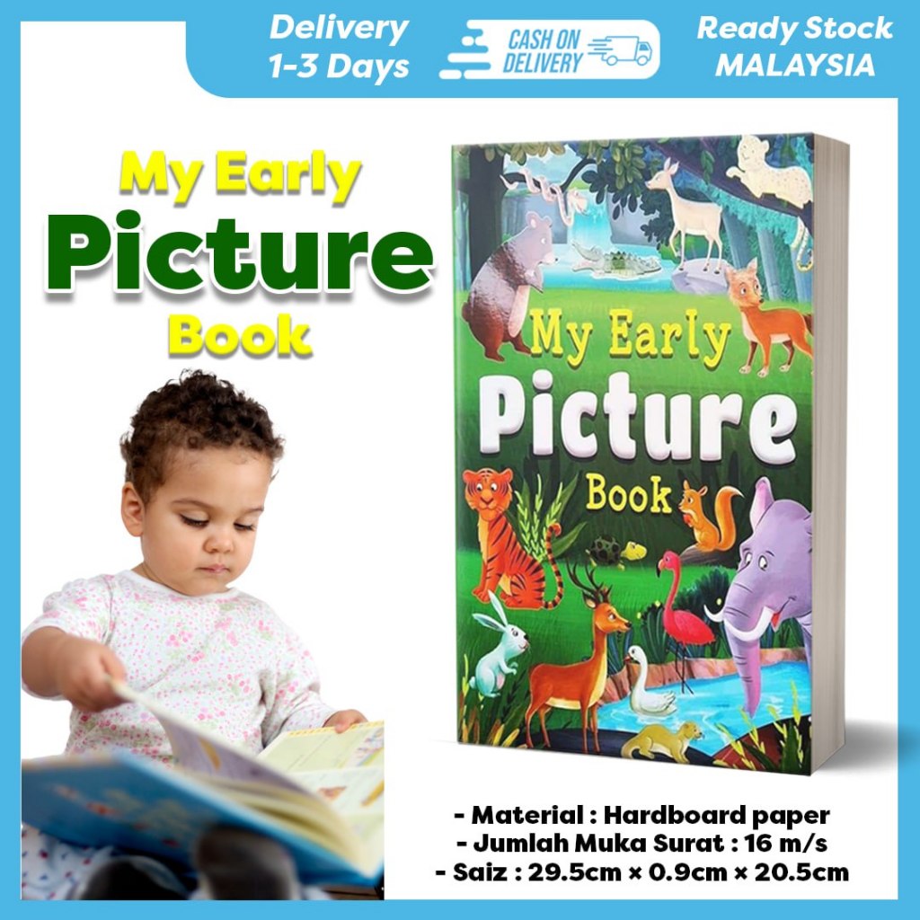 [MOMMYHAPPY] KOLEKSI MY EARLY PICTURE BOOK Hard Cover BUKU KANAK KANAK ...