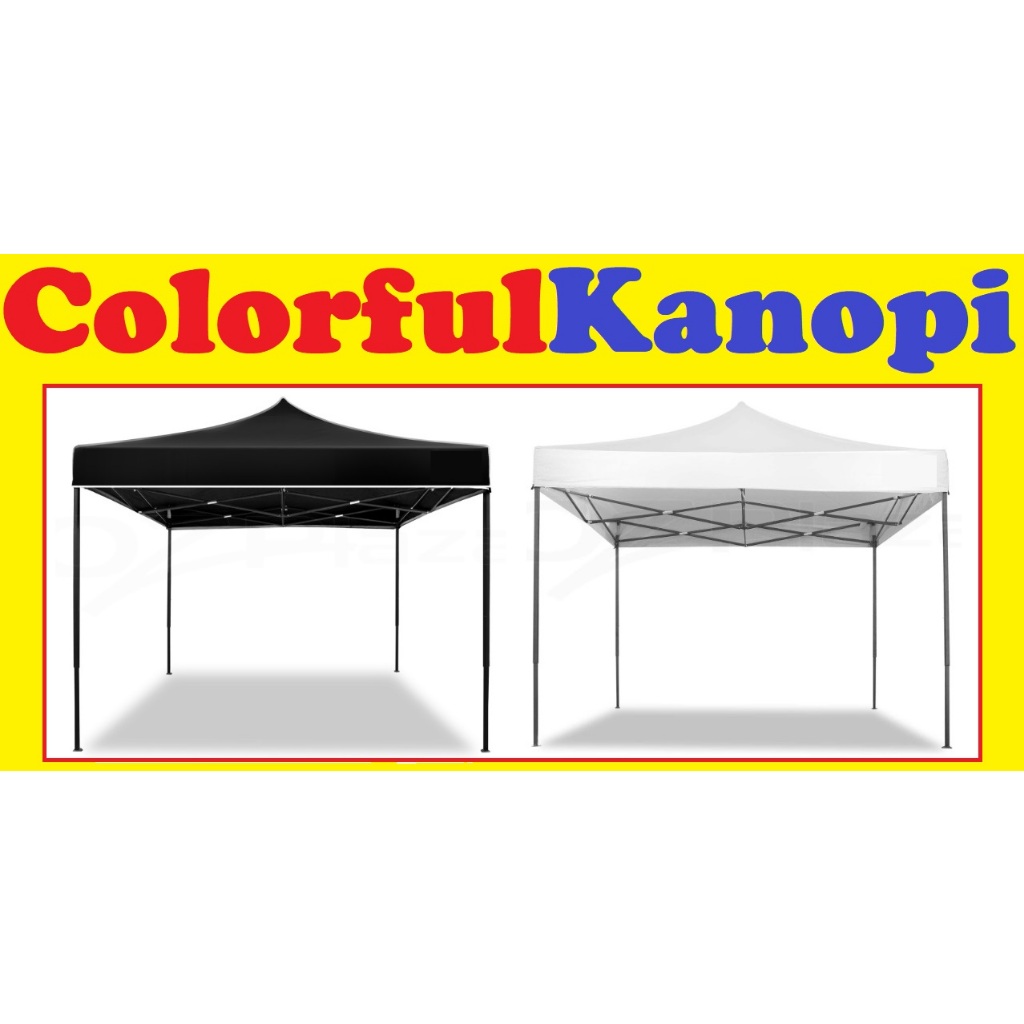 Canvas Folding Canopy Canopi Payung Kanvas Kain Kanopi Kenopi Besi ...