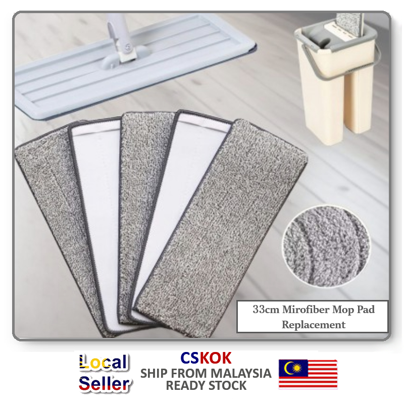 【Mop Pad】 1pc Pad Mop Lantai Kain Mop Replacement Mop Pad 33*12cm Mop ...